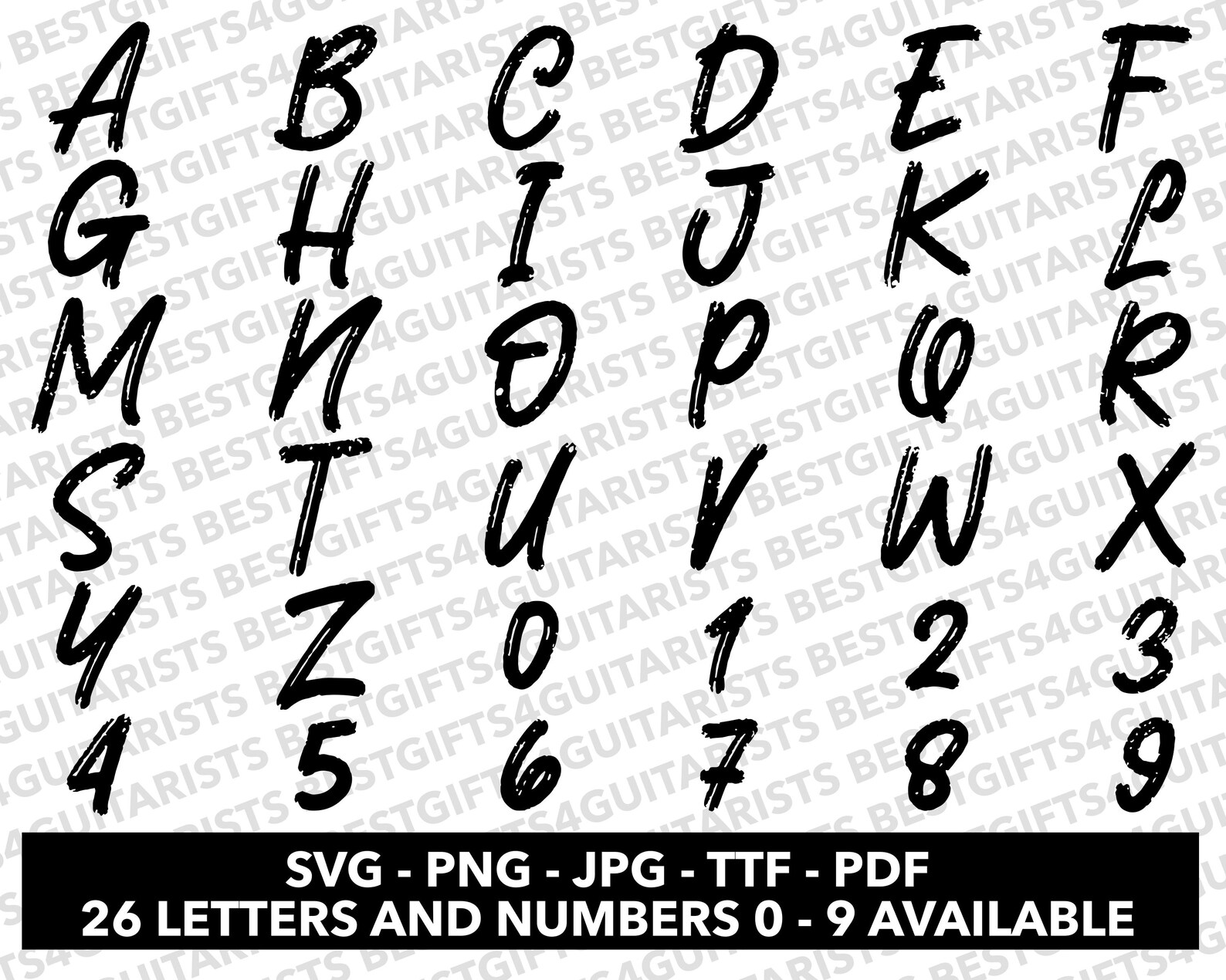 Distressed Font SVG, Distressed Letters Svg, Png, Jpg, Ttf, Pdf ...