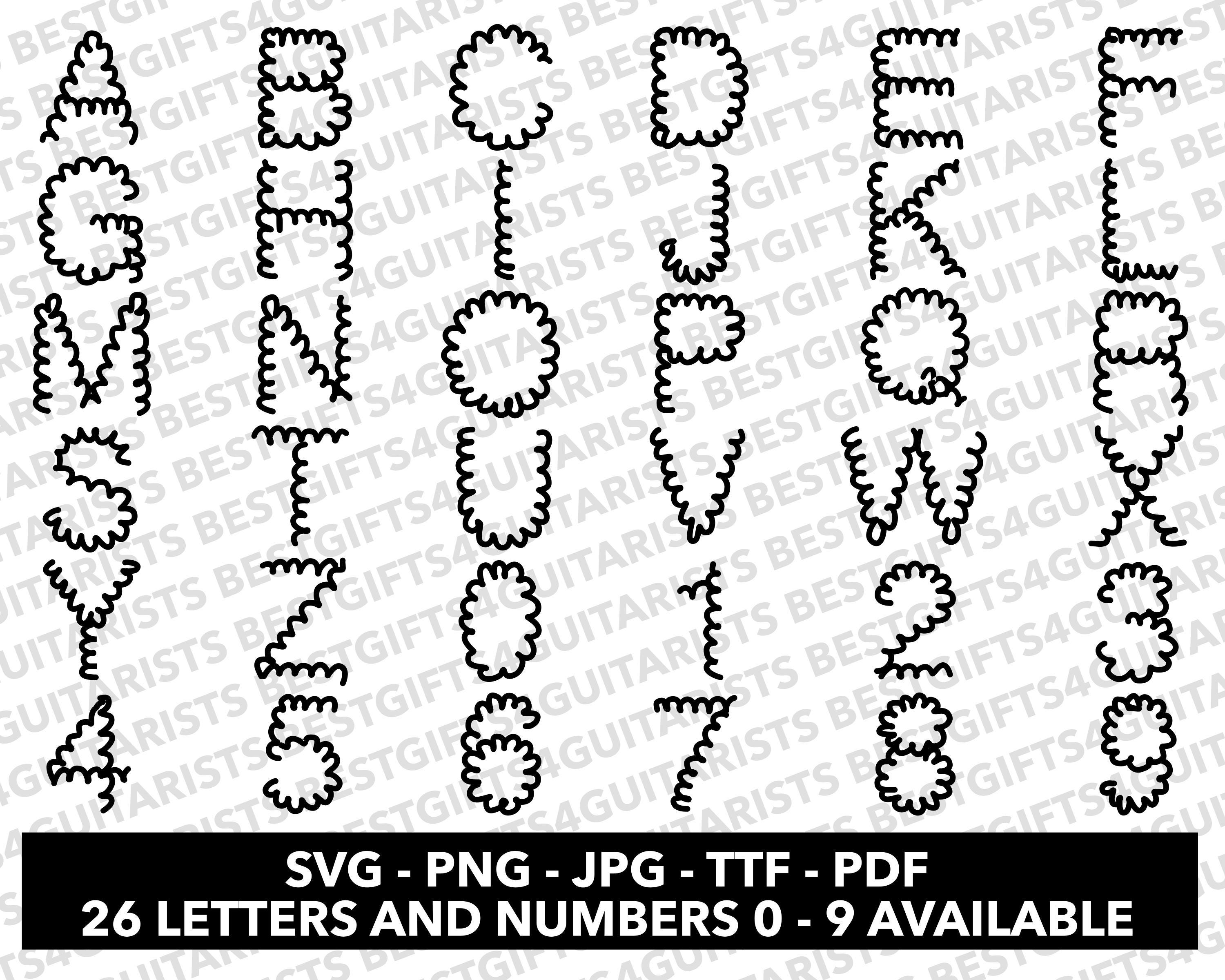 Curly Font SVG, Curly Font TTF, Curly Letters SVG, Png, Jpg, Ttf, Pdf ...