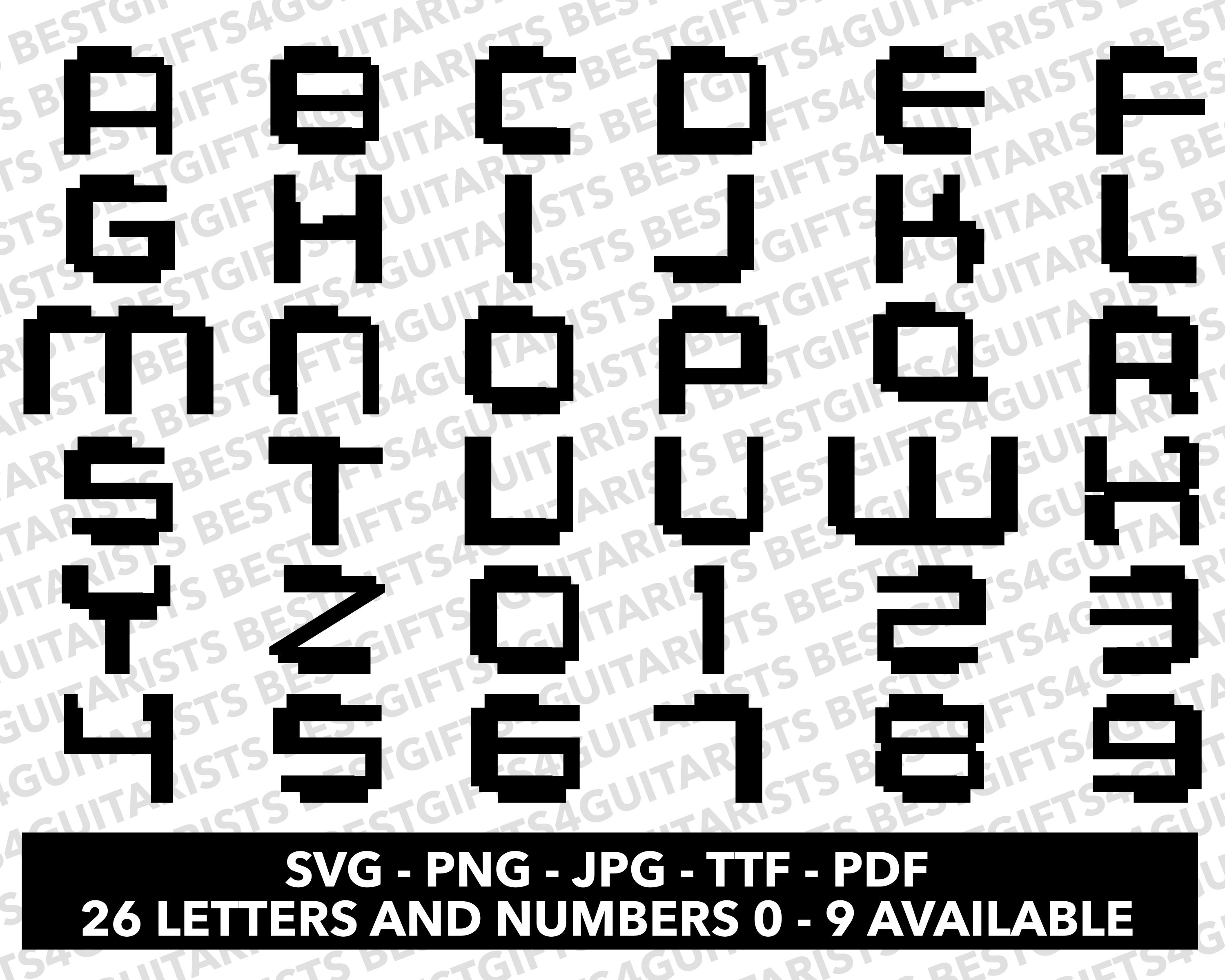 Pixel Space Font SVG, Pixel Font for Cricut, Pixel Font SVG, PNG, Jpg ...