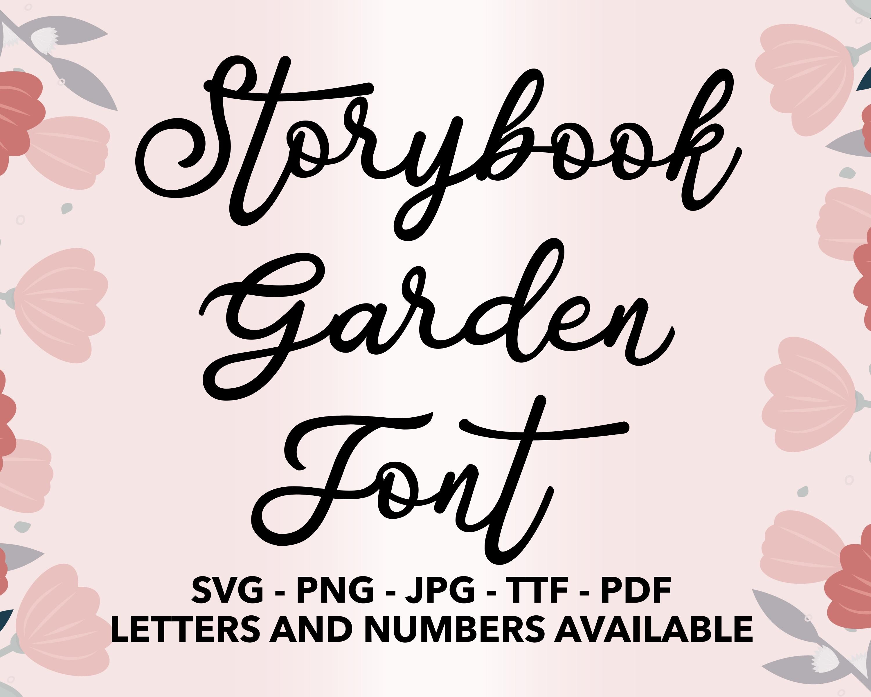Storybook Garden Font SVG Storybook Font TTF Garden Font Storybook ...