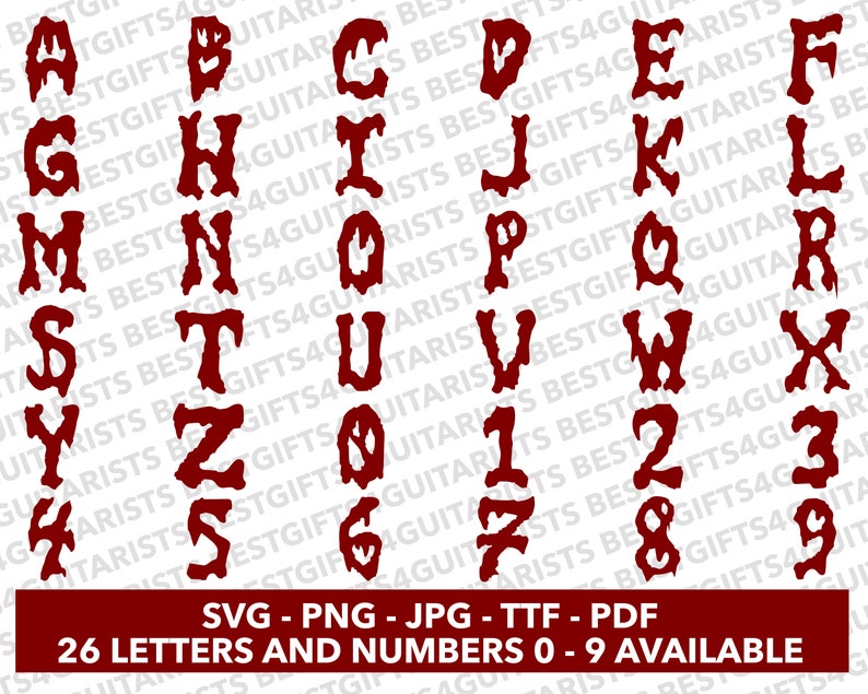 Horror Drip Font SVG, Horror Font for Cricut, Horror Font SVG, PNG, Jpg ...