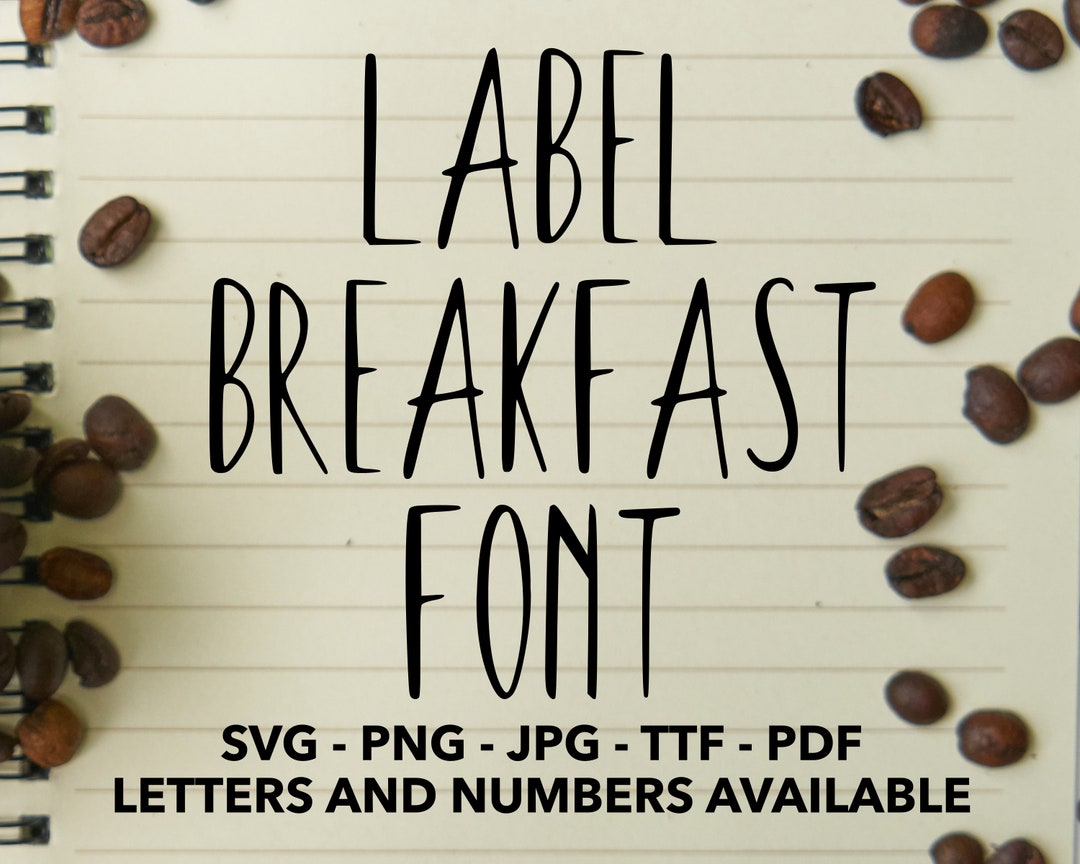 Label Breakfast Font SVG Label Font Breakfast Font svg png - Etsy France