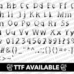 Tree Font SVG, Tree Font for Cricut, Tree Font SVG, PNG, Jpg, Ttf, Pdf ...