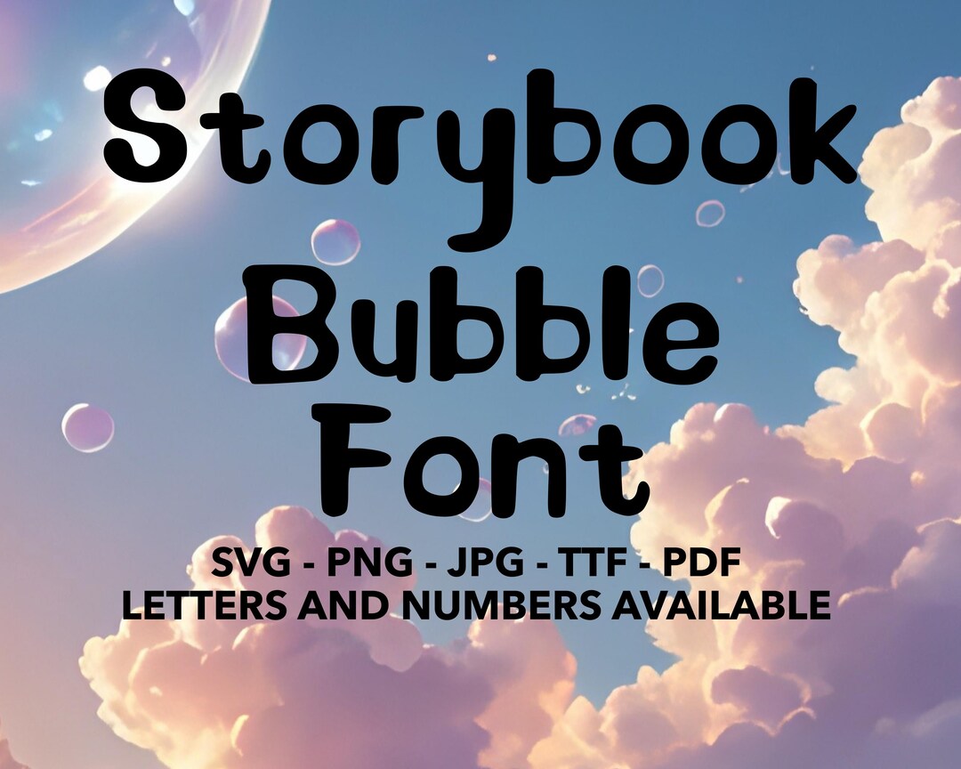 Storybook Bubble Font SVG, Storybook Font for Cricut, Storybook Font ...