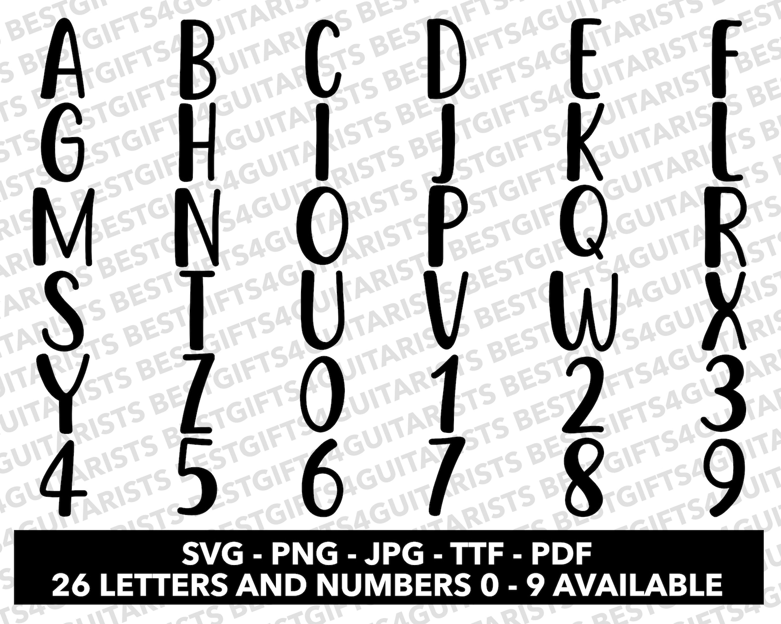 Modern Rounded Font SVG, Round Font for Canva, Round Font SVG, PNG, Jpg ...