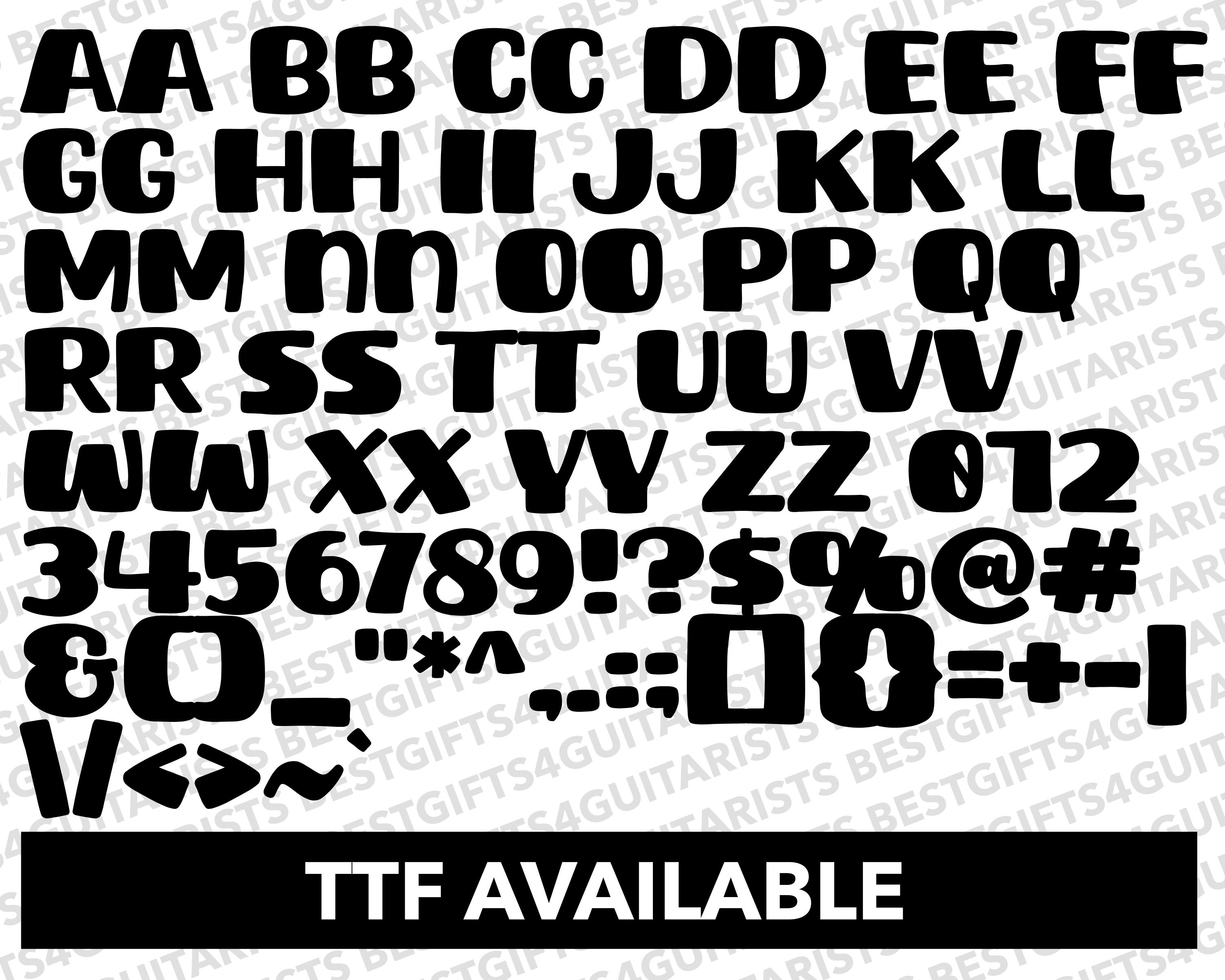 Rounded Bold Font SVG, Round Font for Canva, Round Font SVG, PNG, Jpg ...