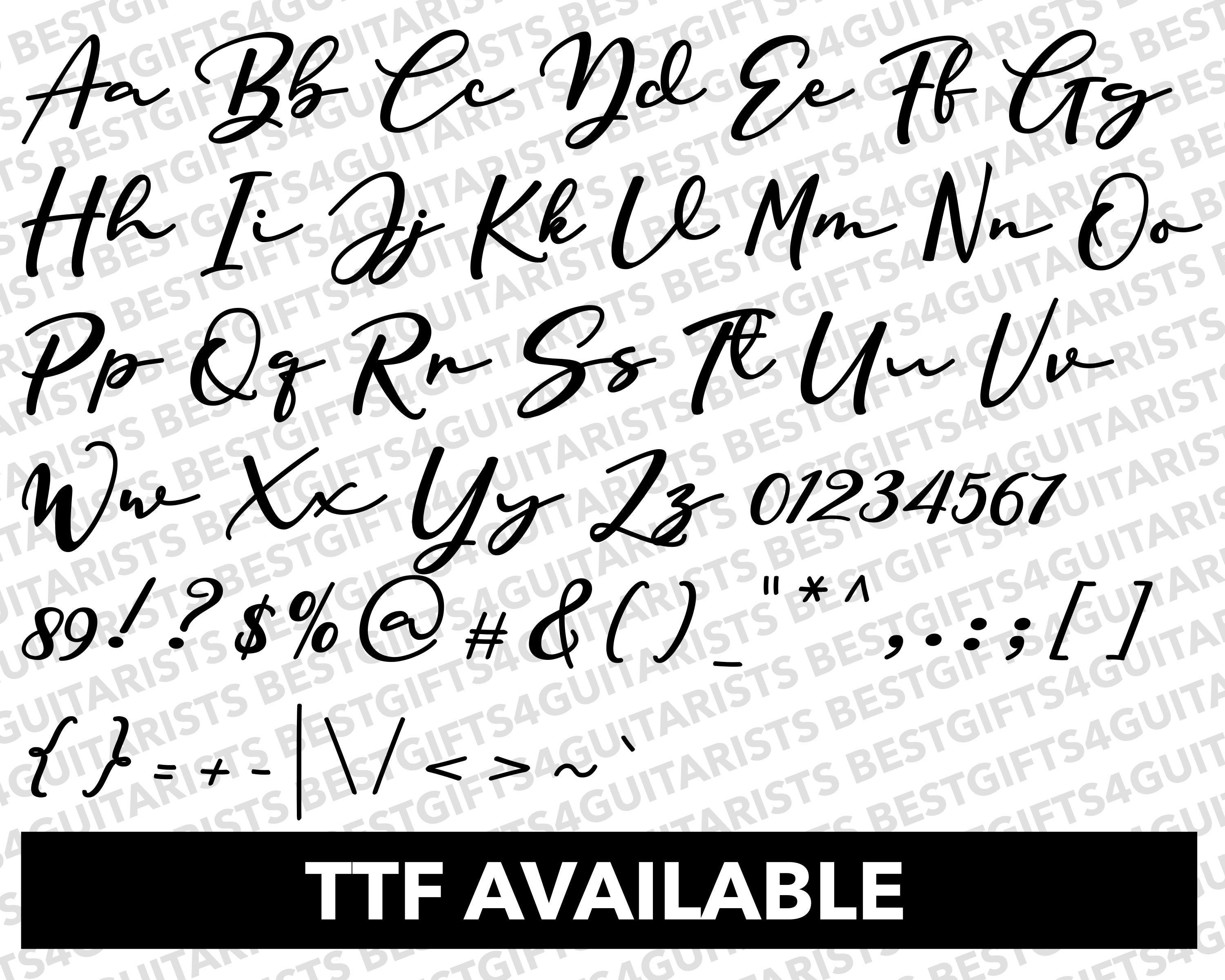 Calligraphy Card Font SVG, Calligraphy Letters, Wedding Numbers ...