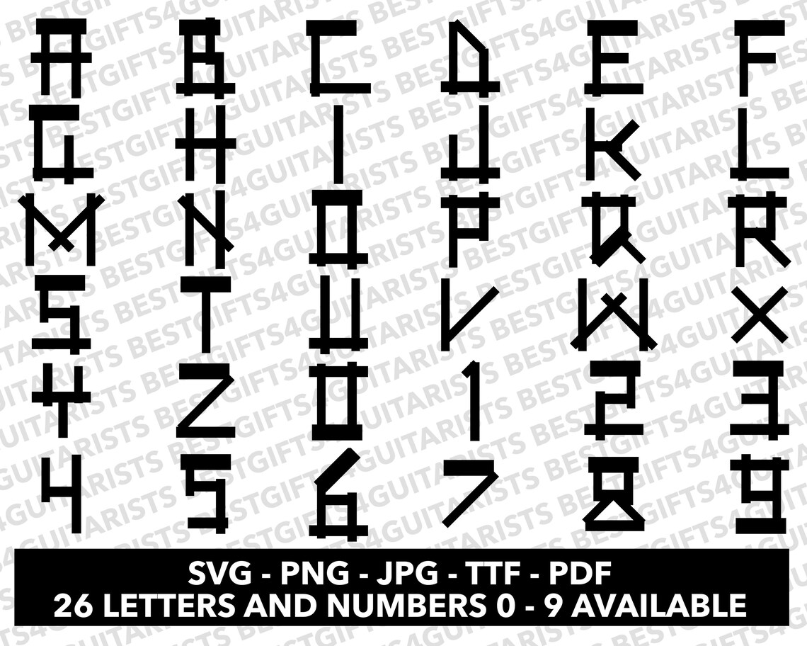 Ninja Gamer Font SVG, Gamer Font for Cricut, Gamer Font SVG, PNG, Jpg ...
