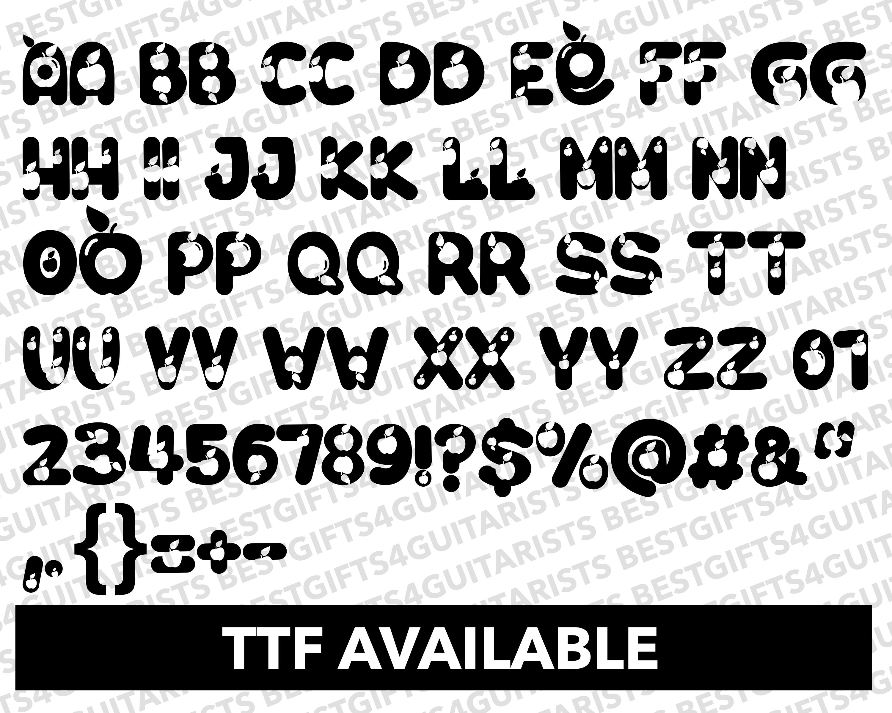 Apple Font SVG, Apple Font for Cricut, Apple Font for Canva, Apple ...