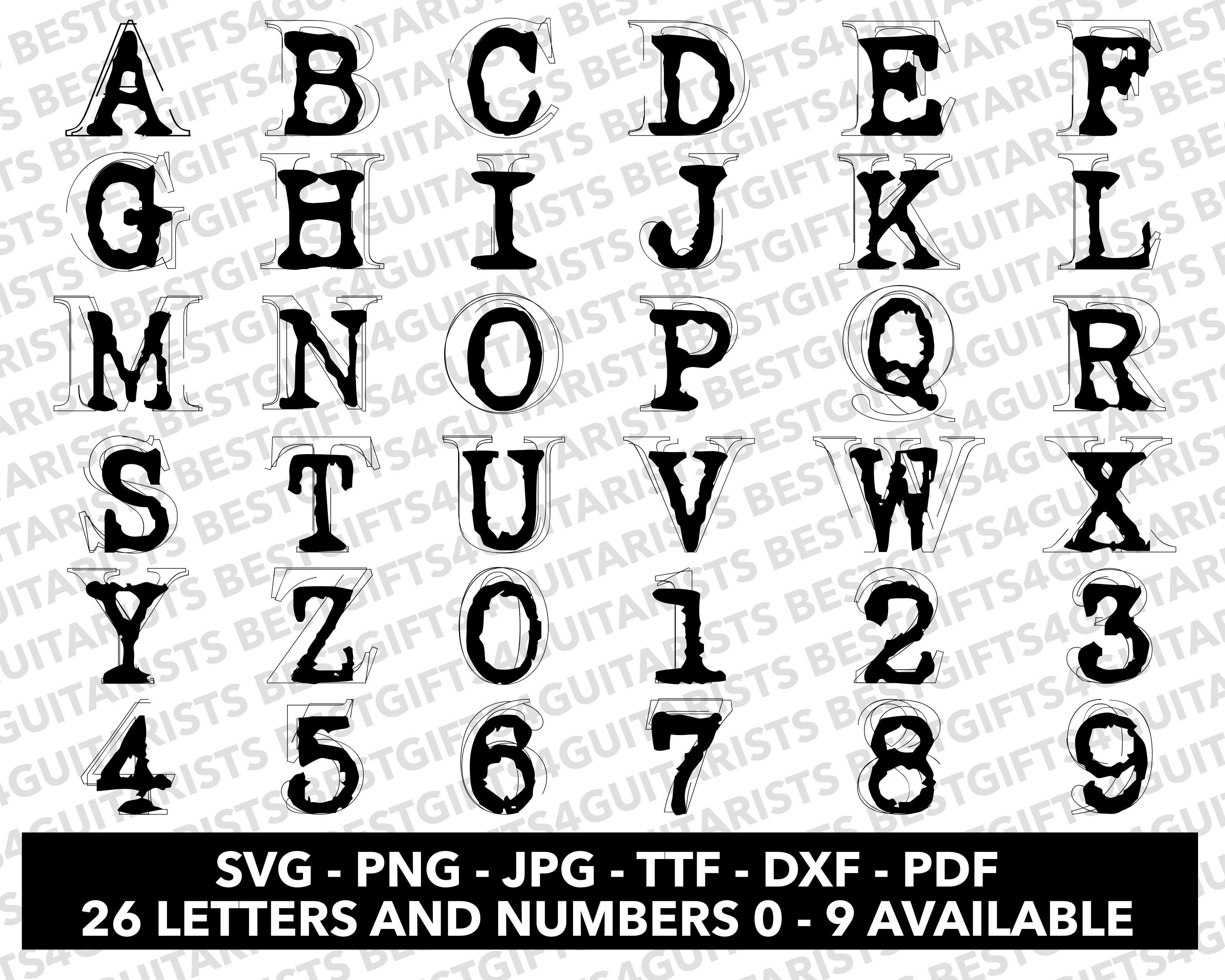 Distressed Font SVG, Distressed Font, Distressed Letters Svg, Png, Jpg ...