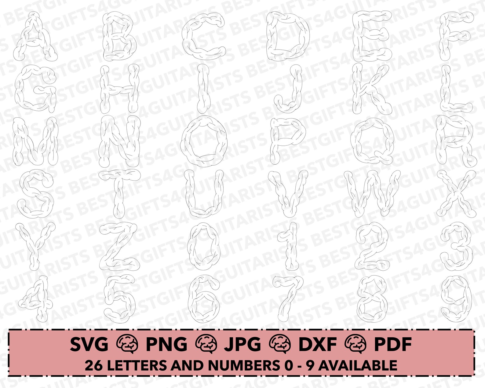Brain Font SVG, Brains Font PNG, Brain Letters Svg, Png, Jpg, Dxf, Pdf ...