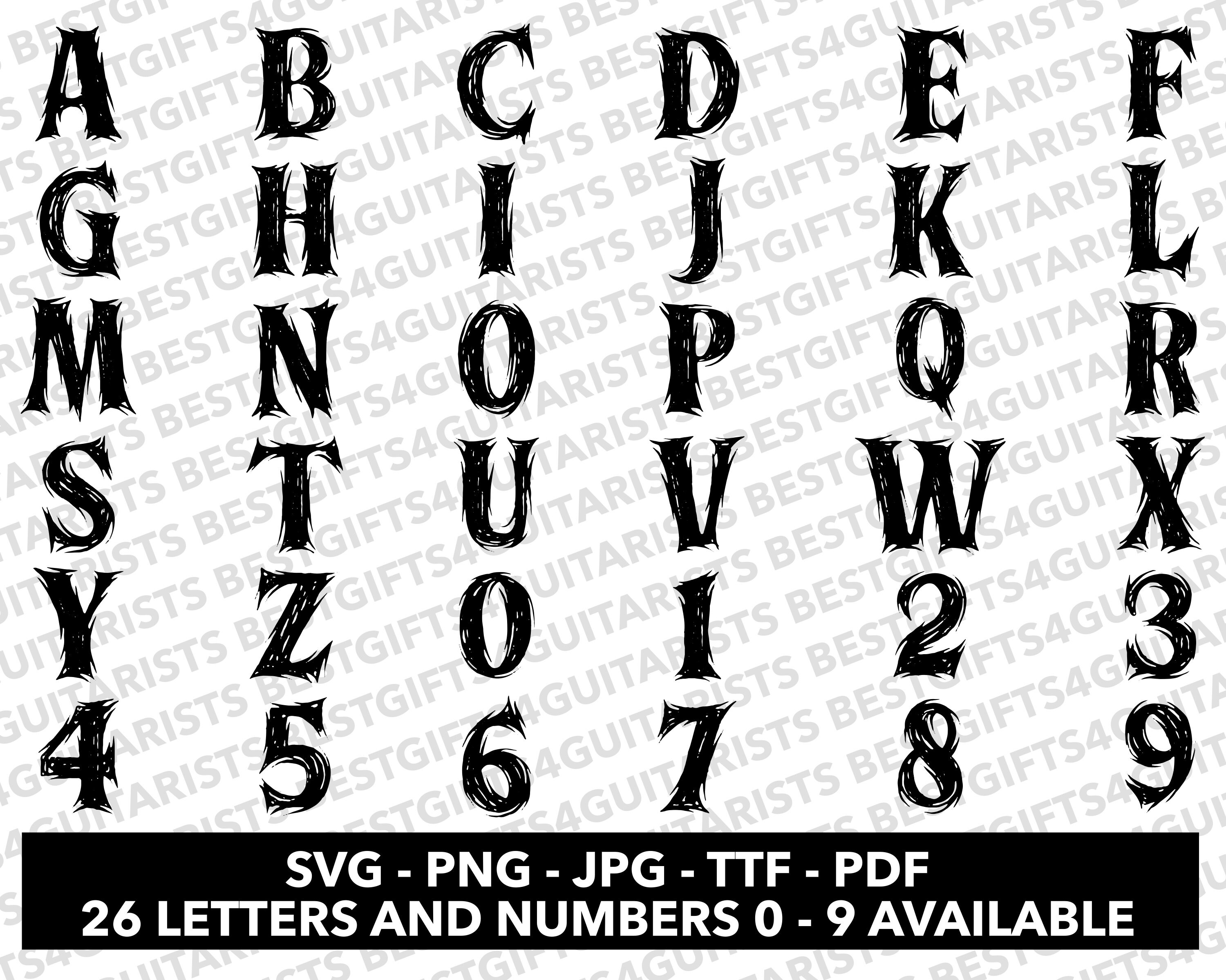Heavy Metal Font SVG, Distressed Font TTF, Distressed Letters Svg, Png ...