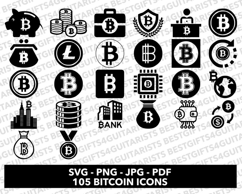 Bitcoin Icons SVG, Bitcoin for Cricut, Bitcoin Symbols, Bitcoin Logo ...