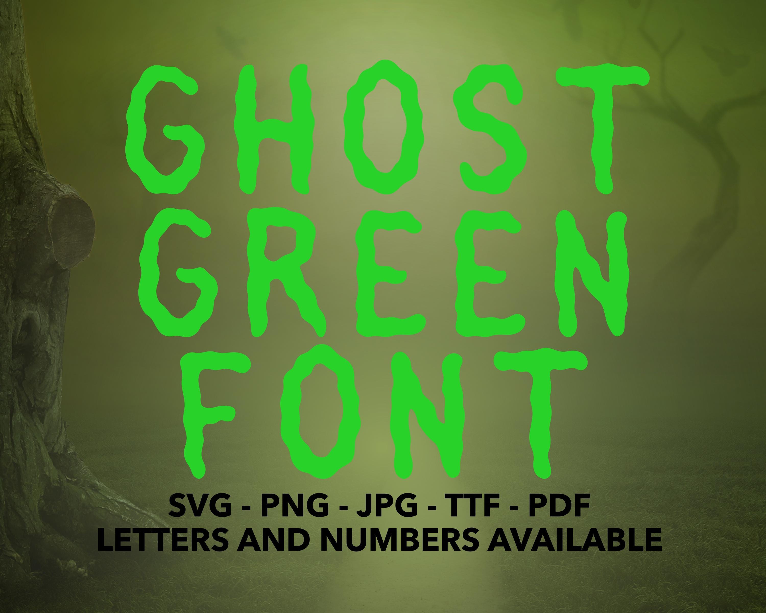 Ghost Green Font SVG, Slimer Alphabet SVG, Ghost Font SVG, Ttf, Jpg ...
