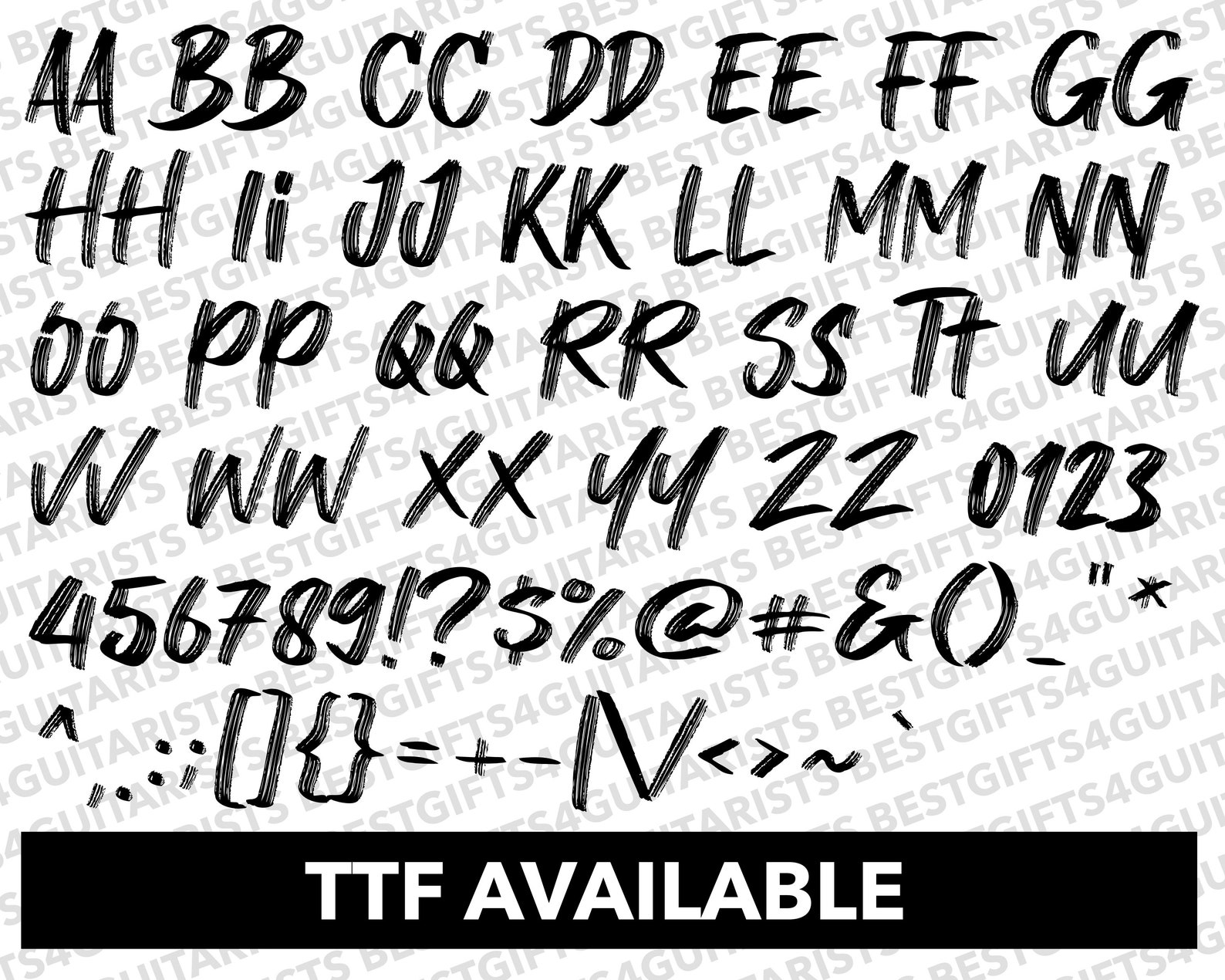 Brush Dry Font SVG, Brush Font for Cricut, Brush Font SVG, PNG, Jpg ...