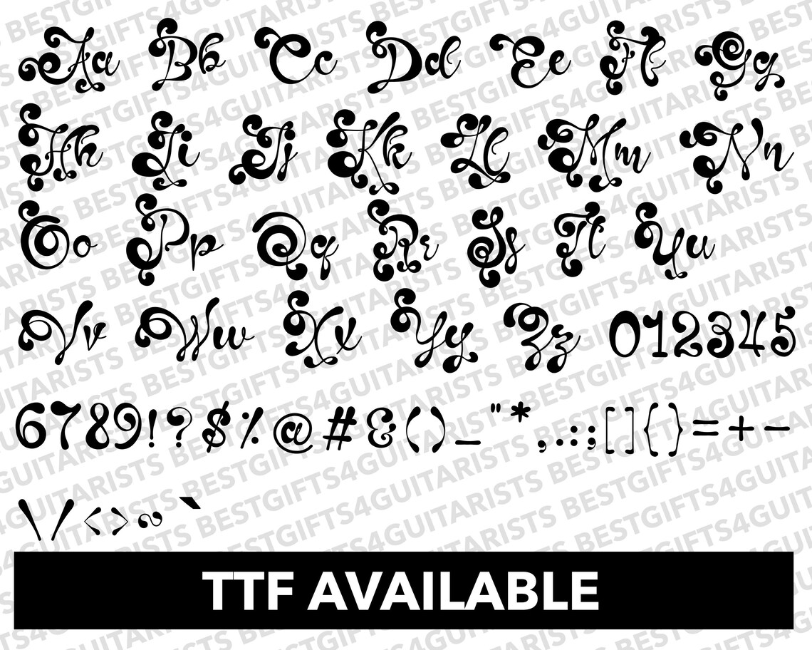 Fancy Curly Font SVG, Curly Font PNG, Culry Font for Cricut, Fancy Font ...