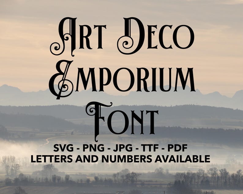 Art Deco Emporium Font SVG, Art Deco Emporium Font TTF, Art Deco ...