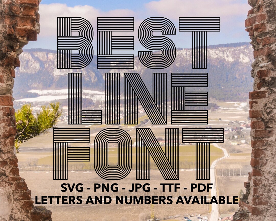 Best Line Font SVG, Line Letters, Line Numbers, Distressed Letters SVG ...