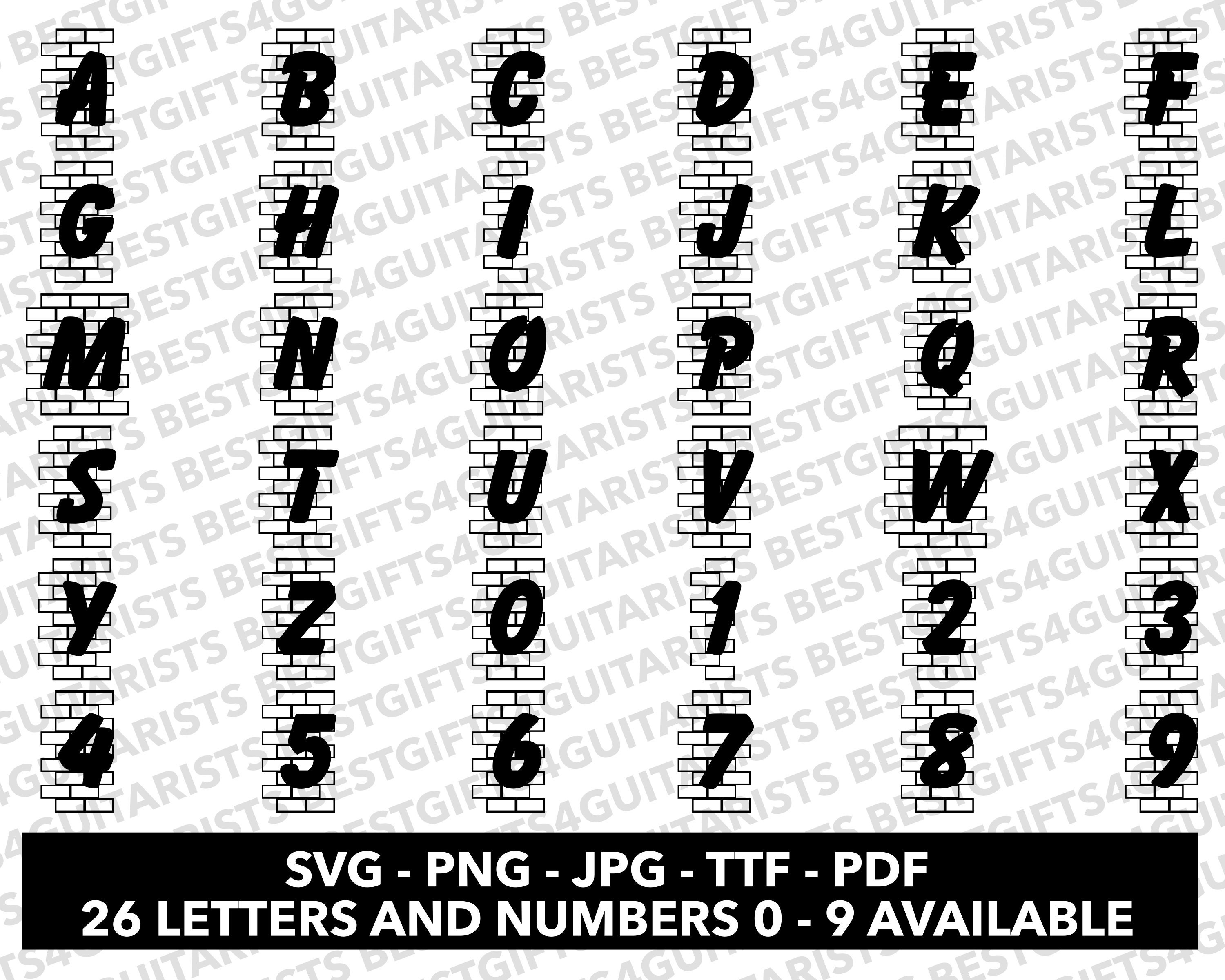 Brick Font SVG, Brick Font for Canva, Brick Font SVG, PNG, Jpg, Ttf ...
