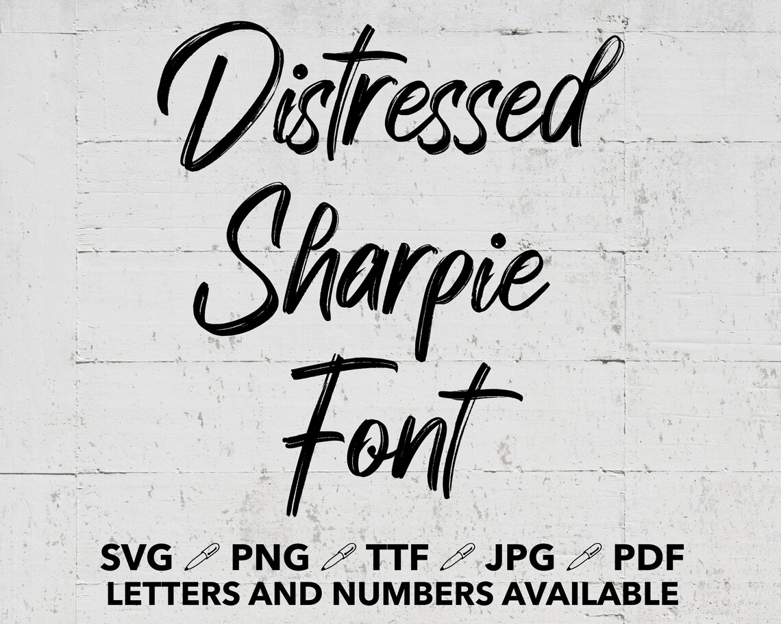 Distressed Font SVG, Distressed Letters, Distressed Numbers Svg, Png ...