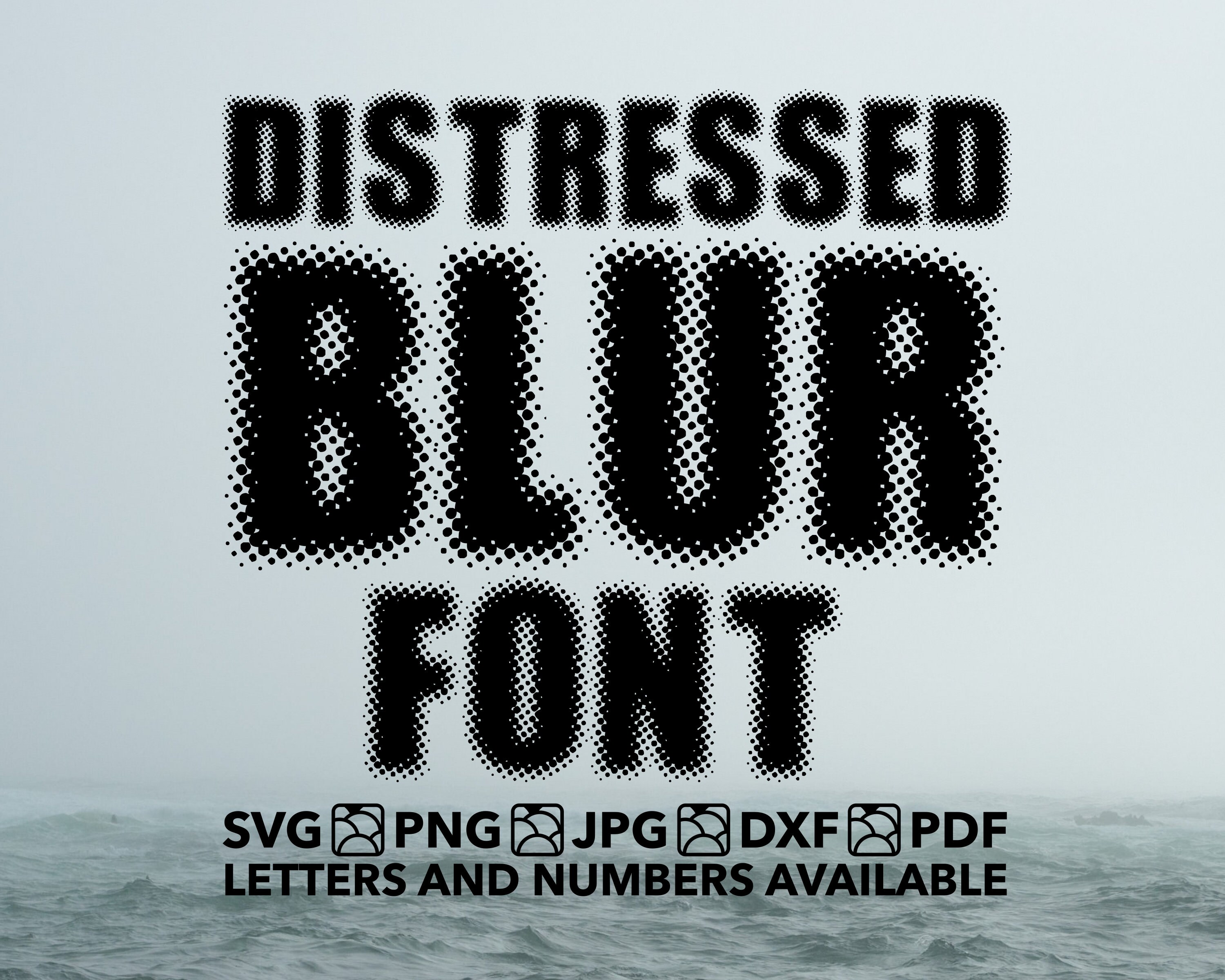 Distressed Blur Font SVG, Distressed Font, Distressed Blur Letters Svg ...