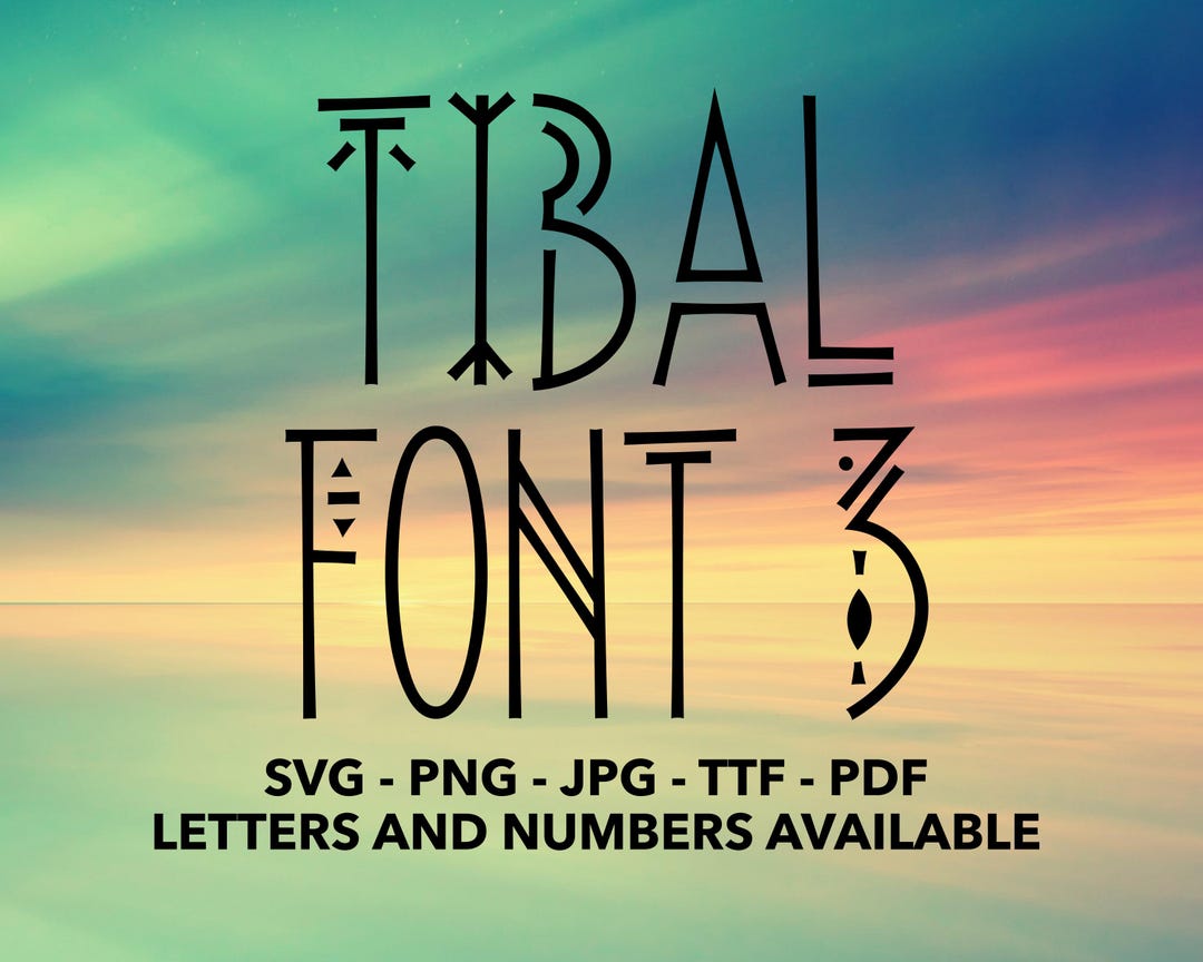 Tribal Font SVG, Tribal Font 3 Numbers, Tribal Font SVG, PNG, Jpg, Ttf ...