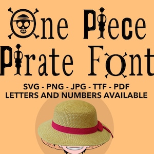 One Piece Pirate Font SVG, Pirate Font for Canva, Pirate Font SVG, PNG ...