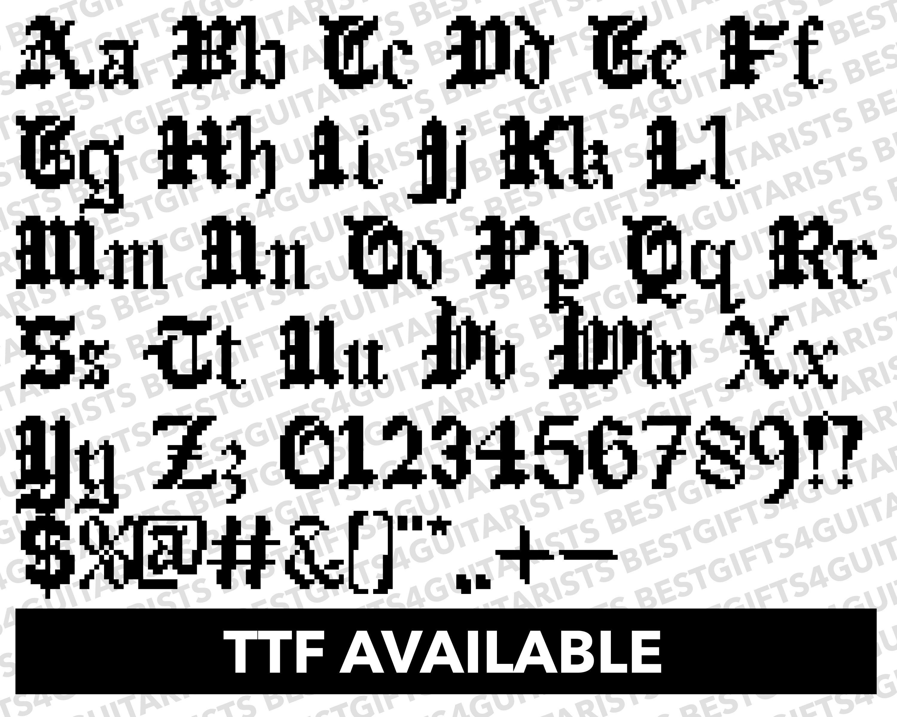 Pixel Gothic Font SVG, Pixel Font for Cricut, Pixel Font SVG, PNG, Jpg, Ttf, Pdf Pixel Font for ...