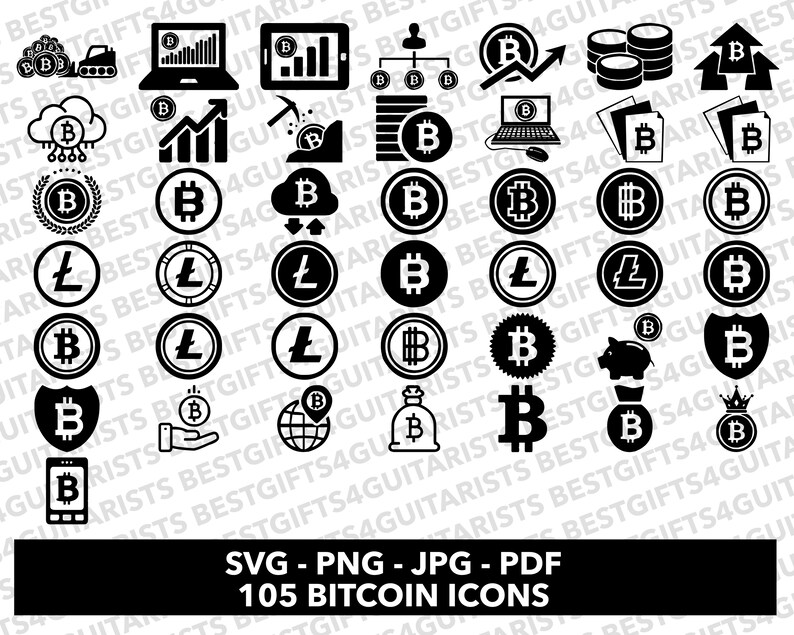 Bitcoin Icons SVG, Bitcoin for Cricut, Bitcoin Symbols, Bitcoin Logo ...