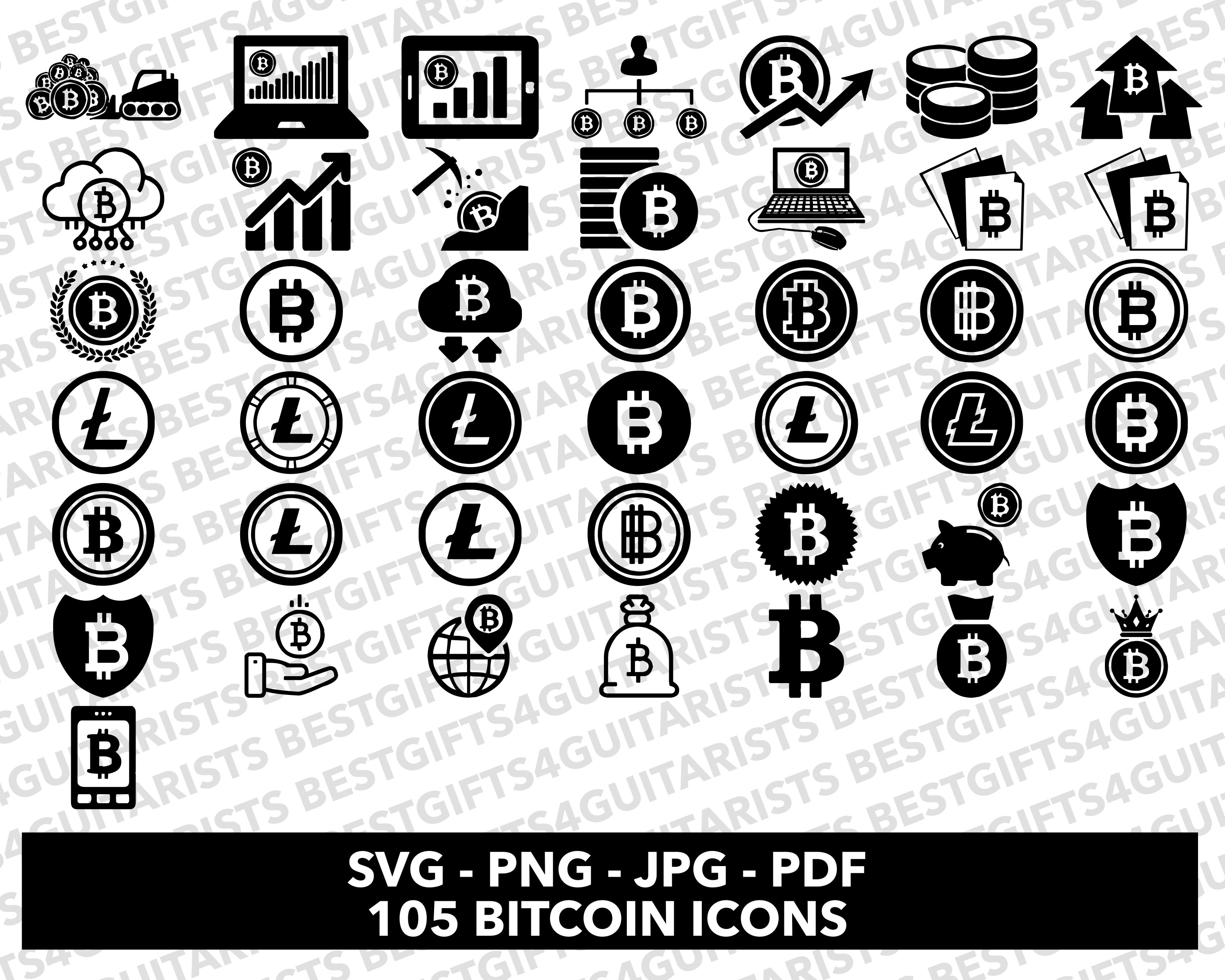 Bitcoin Icons SVG, Bitcoin for Cricut, Bitcoin Symbols, Bitcoin Logo ...