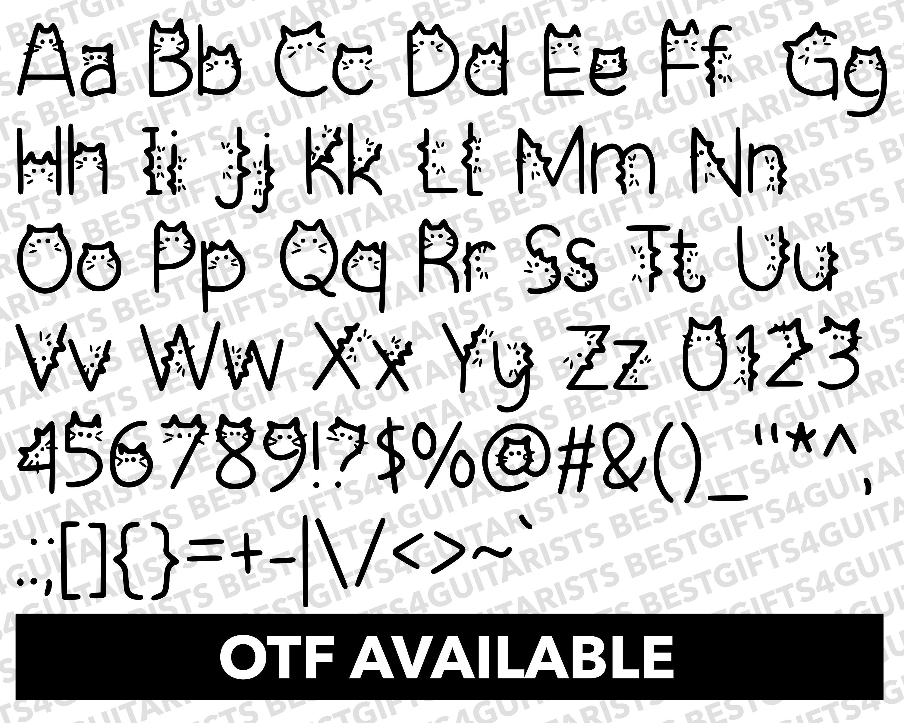 Cat Font SVG, Cat Font For Canva, Cat Font SVG, PNG, jpg, otf, pdf ...