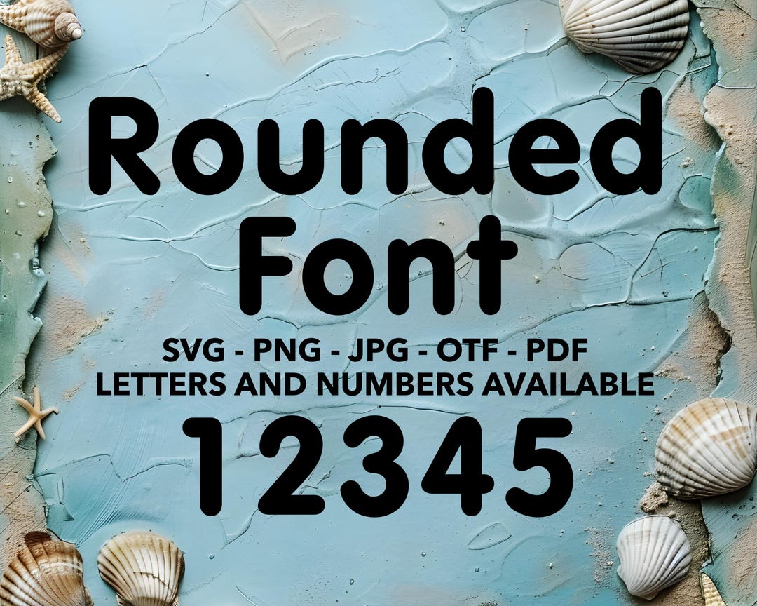 Rounded Font SVG, Round Font for Canva, Round Font SVG, PNG, Jpg, Otf ...