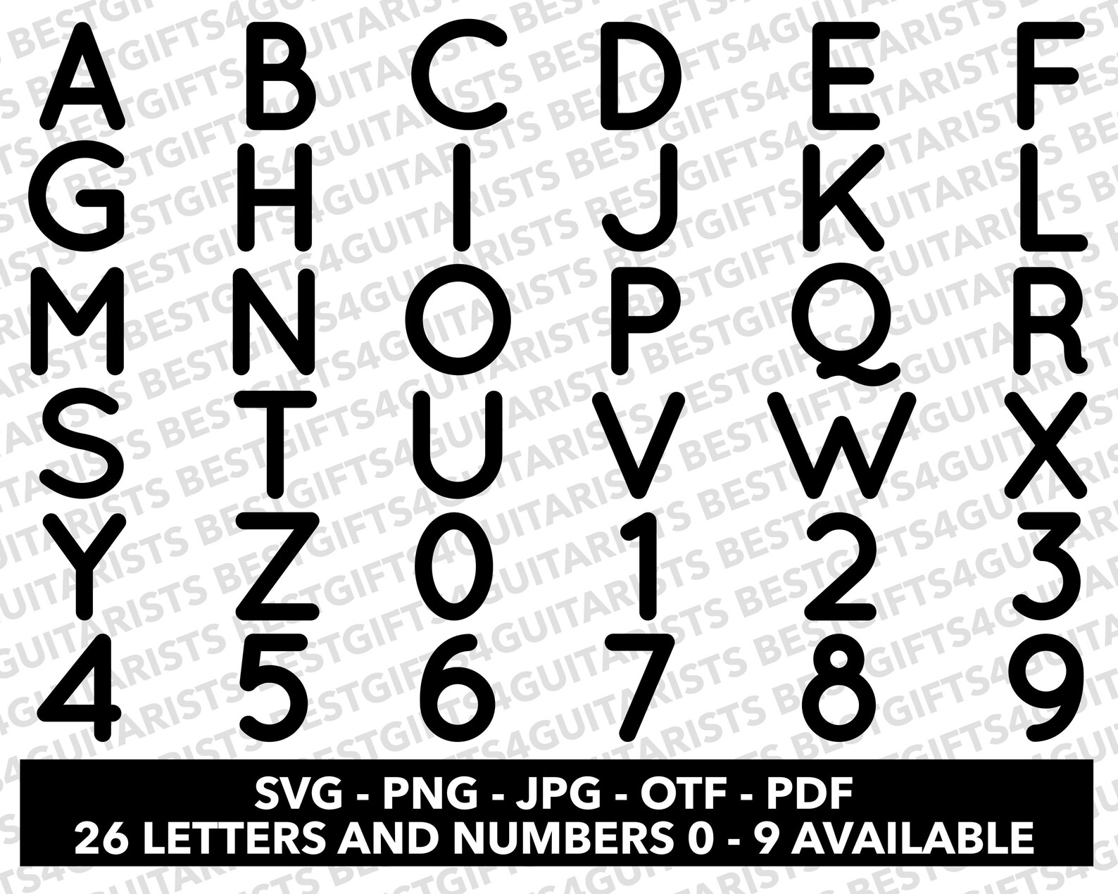 Rounded Font SVG, Round Font for Canva, Round Font SVG, PNG, Jpg, Otf ...