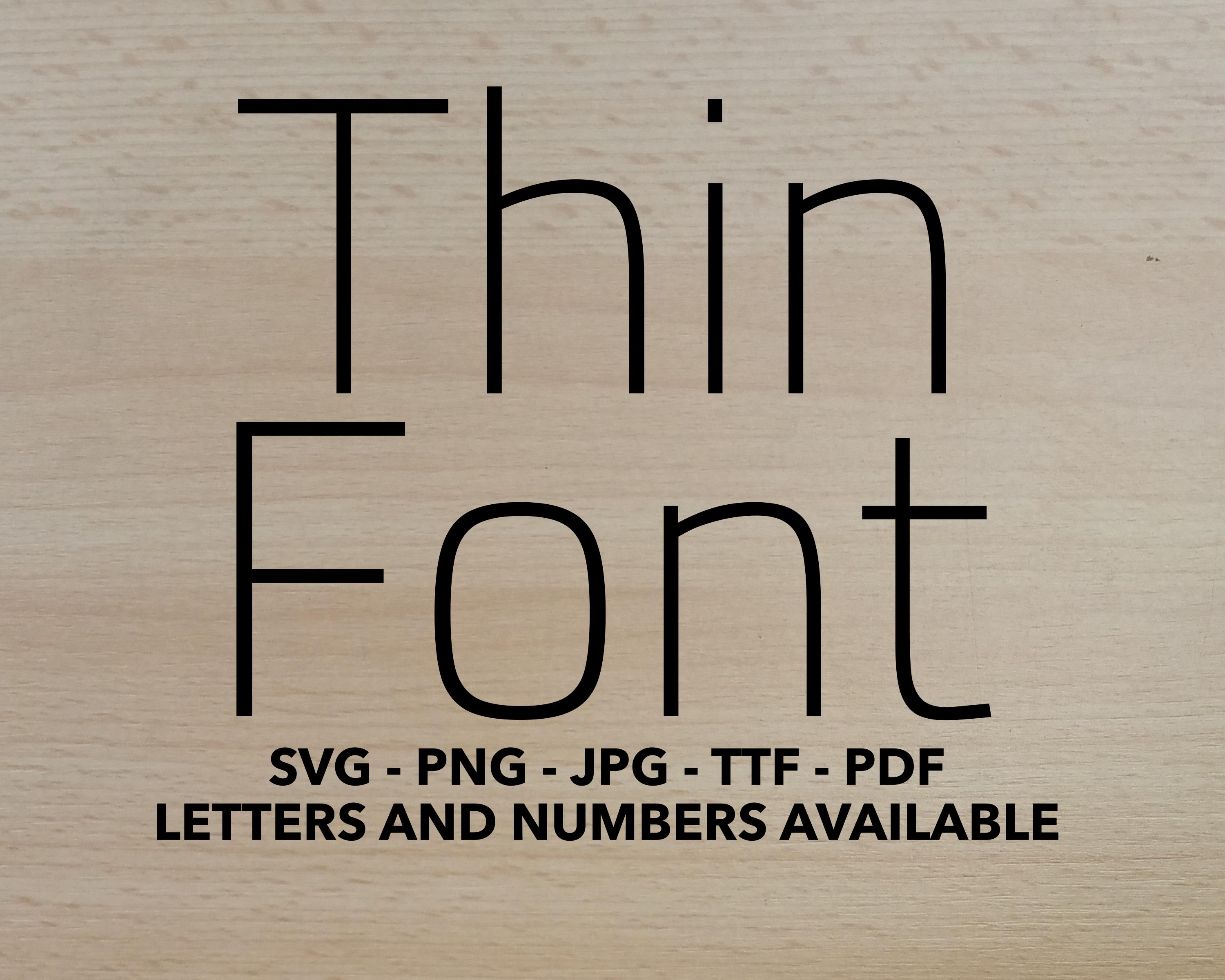 Thin Font SVG, Thin Font for Canva, Thin Font for Cricut, Thin Font SVG ...