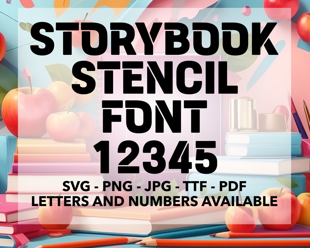 Storybook Stencil Font SVG, Storybook Font for Cricut, Storybook Font ...