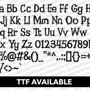 Distressed Horror Font 2 SVG, Distressed Font for Canva, Horror Font ...