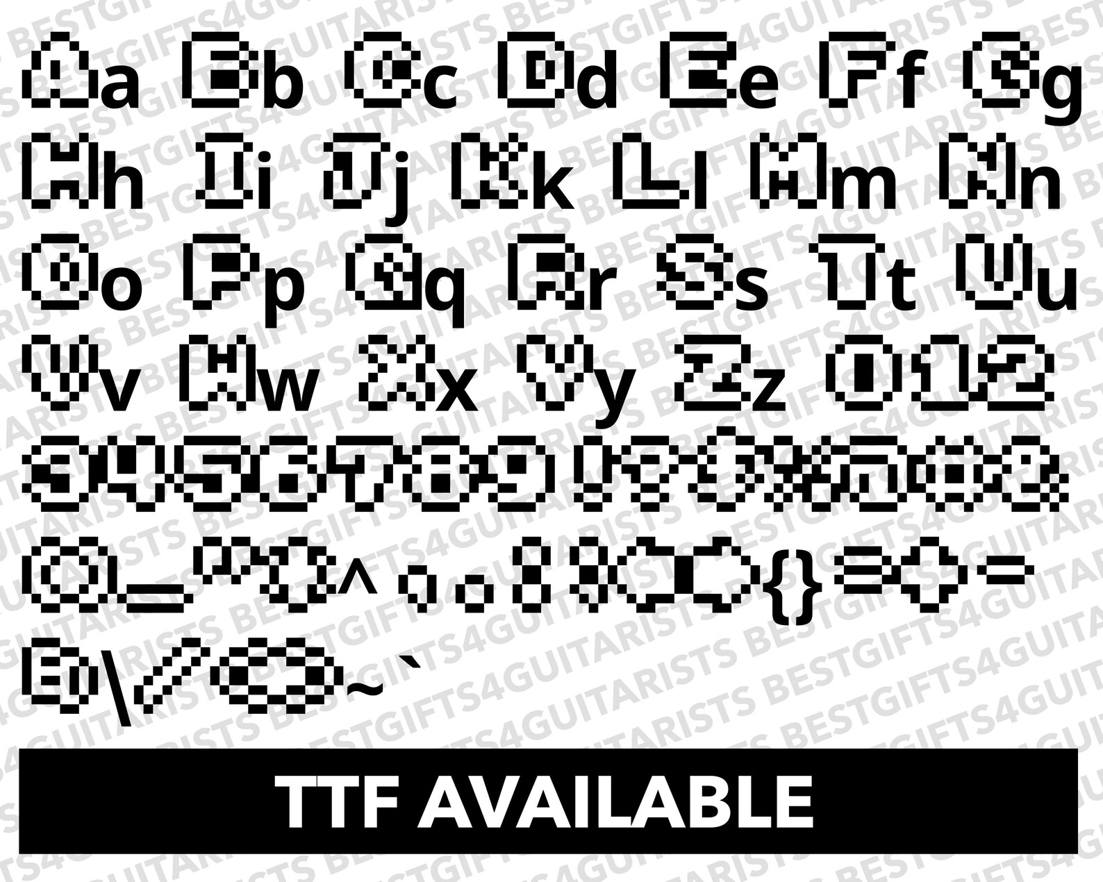 Outline Pixel Font SVG, Pixel Font for Cricut, Pixel Font SVG, PNG, Jpg ...