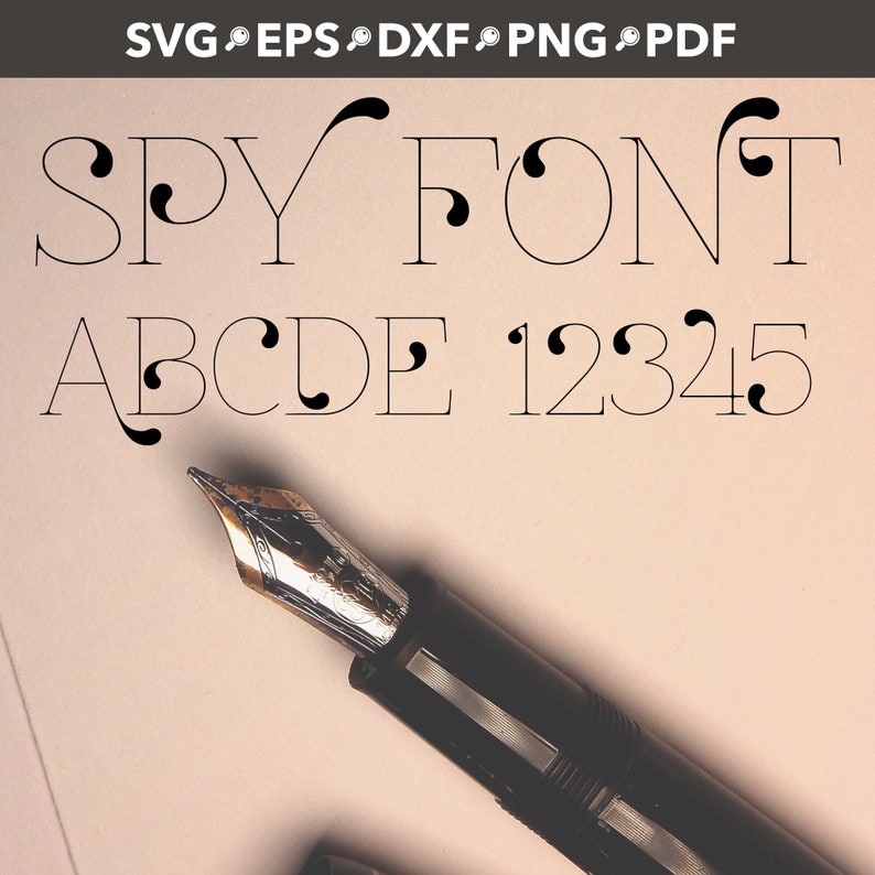 Spy Font SVG Secret Agent Font Cricut File Secret Agent - Etsy