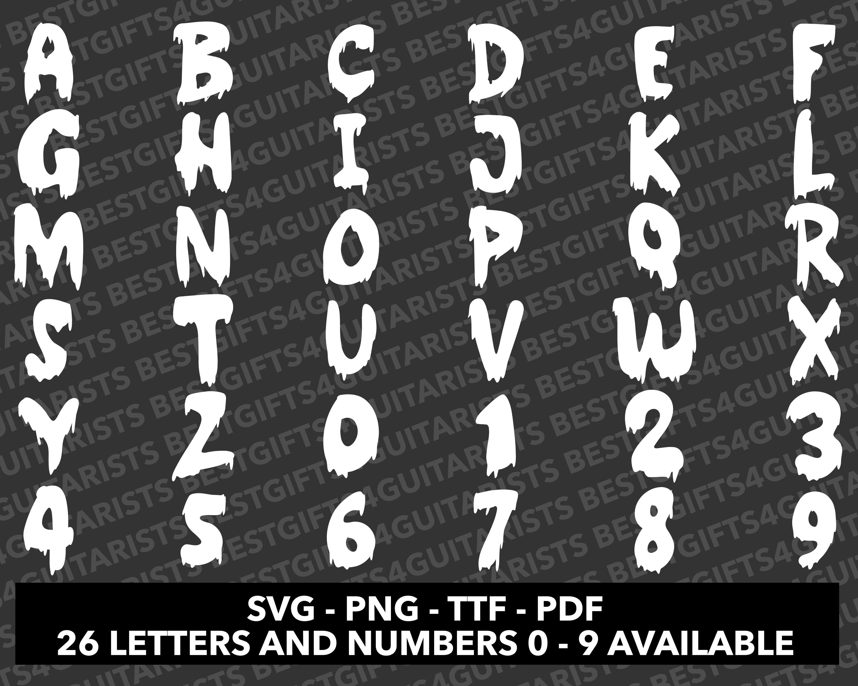 White Horror Font SVG, Horror Alphabet SVG, Horror Font for Cricut Svg ...