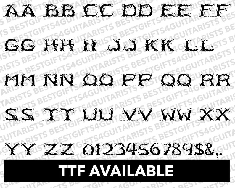 Tree Font SVG, Coven Tree Font for Cricut, Tree Font SVG, PNG, Jpg, Ttf, Pdf Nature Font, Tree ...