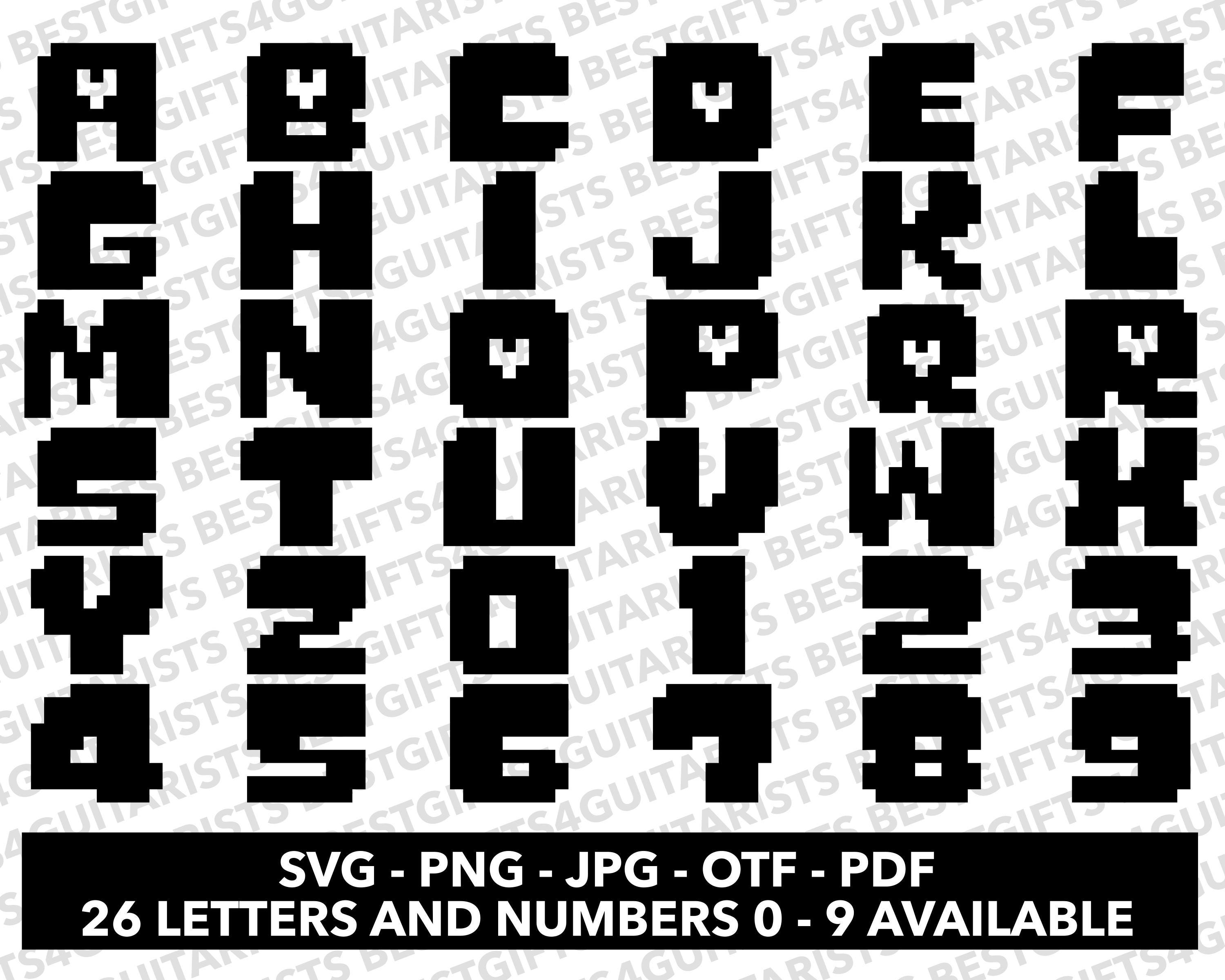 Pixel Font SVG, Pixel Font for Cricut, Pixel Font SVG, PNG, Jpg, Otf ...
