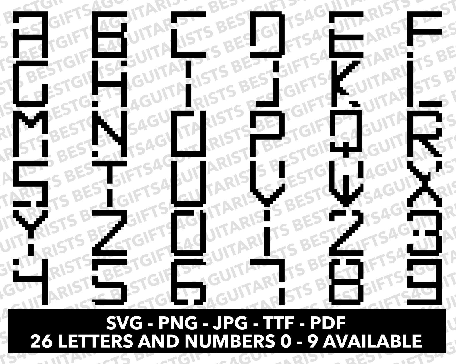 Pixelated Font SVG, Pixel Font for Cricut, Pixel Font SVG, PNG, Jpg ...