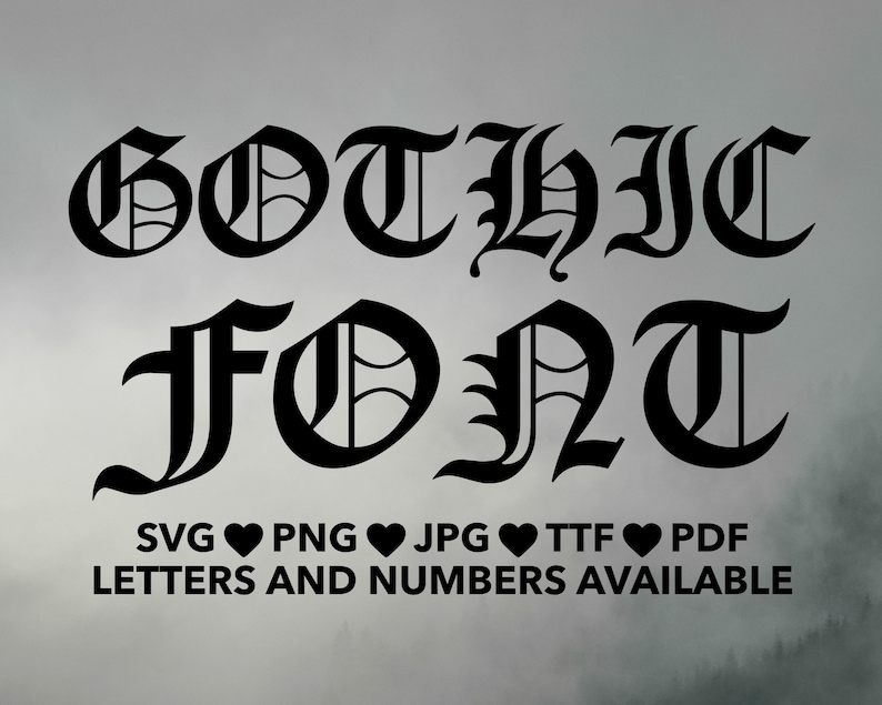 Gothic Font SVG, Blackletter Font SVG, Gothic Font Svg, Png, Jpg, Ttf ...