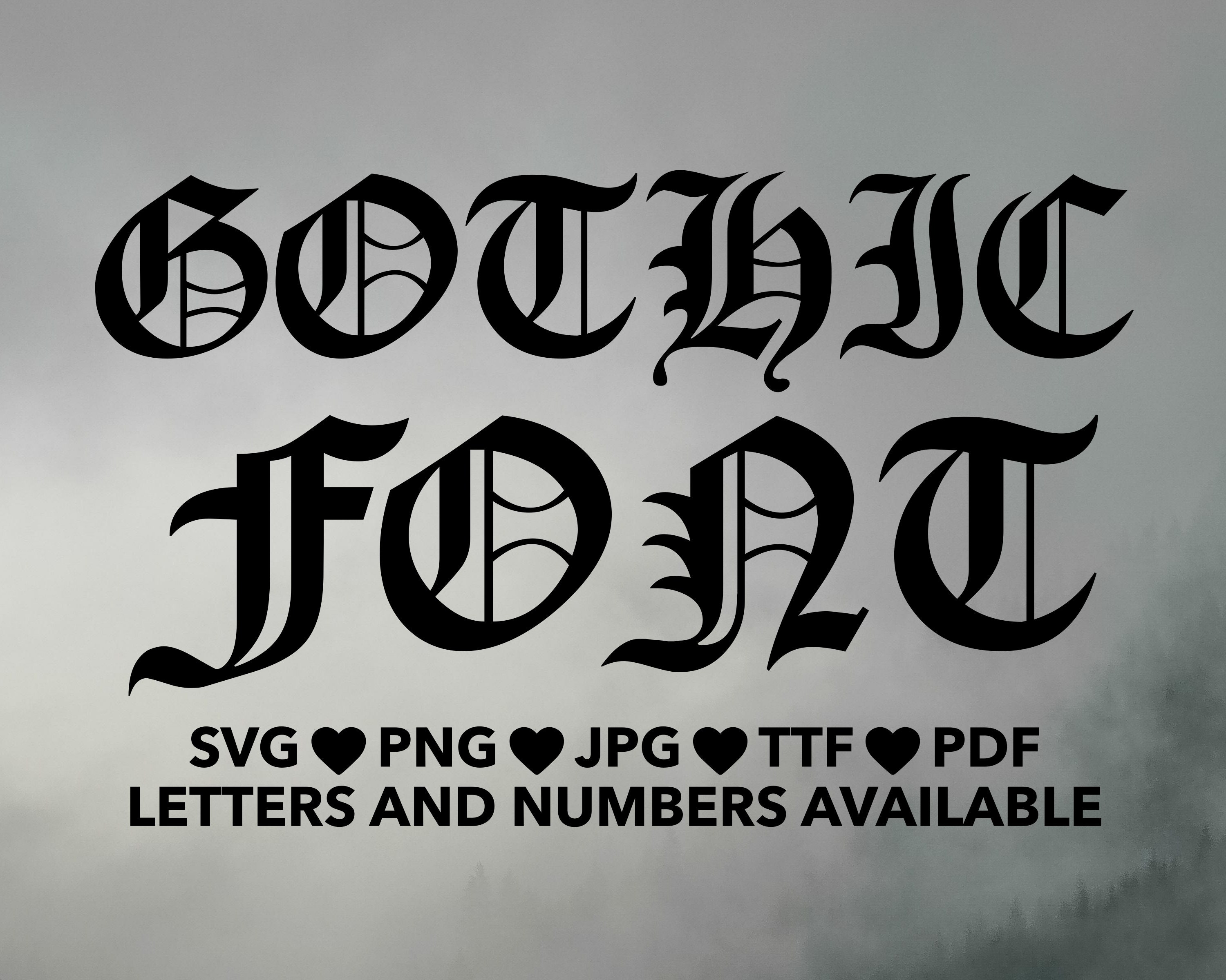 Gothic Font SVG, Blackletter Font SVG, Gothic Font Svg, Png, Jpg, Ttf ...