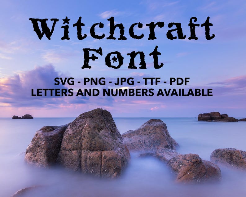 Witchcraft Font SVG, Witch Font for Canva, Witch Font SVG, PNG, Jpg ...