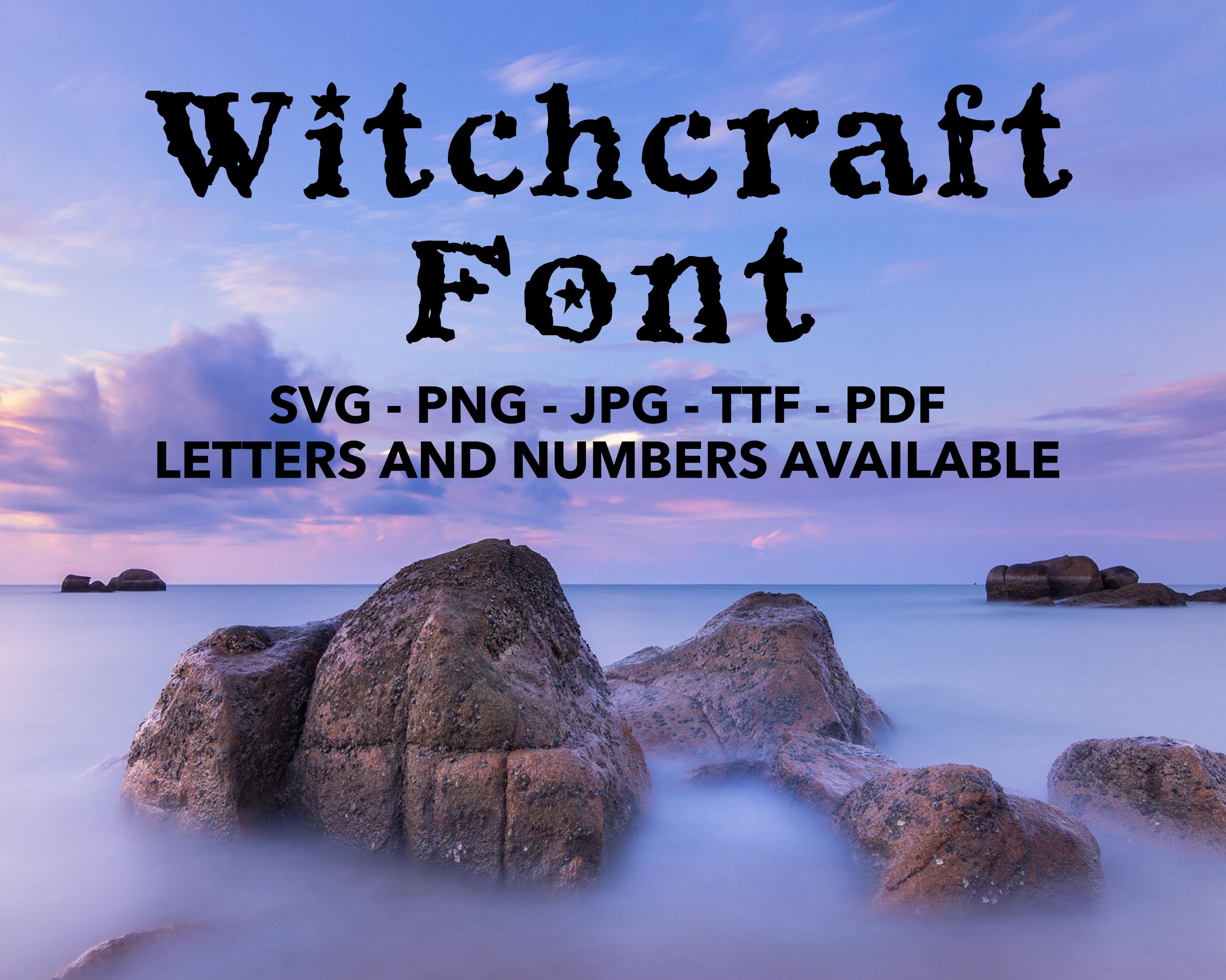 Witchcraft Font SVG, Witch Font for Canva, Witch Font SVG, PNG, Jpg ...