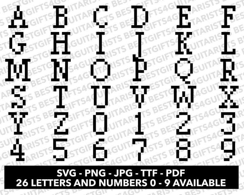 Gamer Font SVG, Pixel Font for Cricut, Pixel Font SVG, PNG, Jpg, Ttf ...