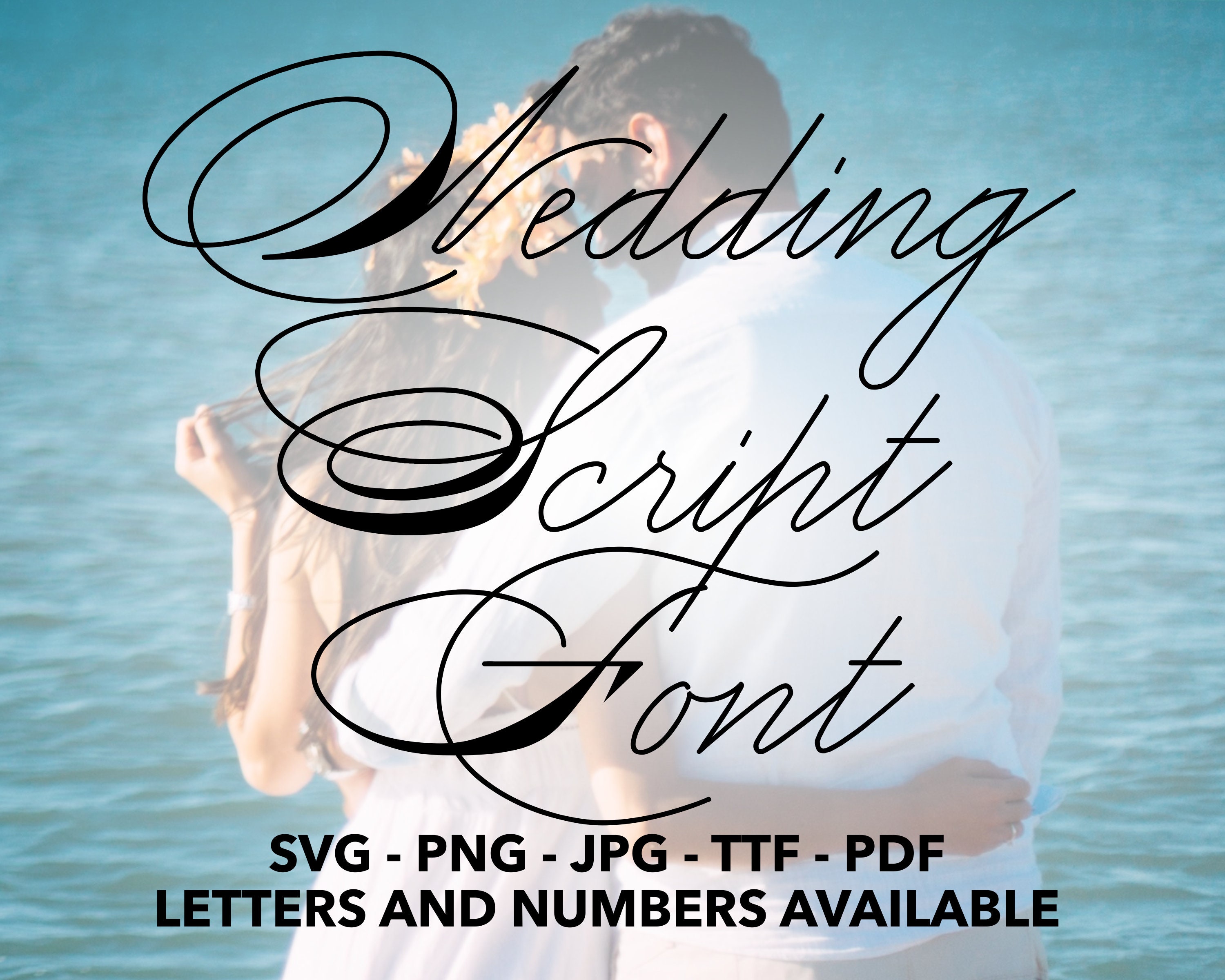 Wedding Font SVG, Wedding Script Font for Cricut, Wedding Font SVG, PNG ...