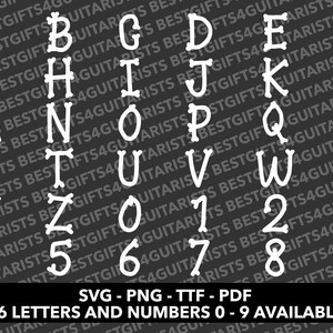 Boney Bones Font SVG, Bone Letters, Bont Font PNG, Bone Numbers Svg ...