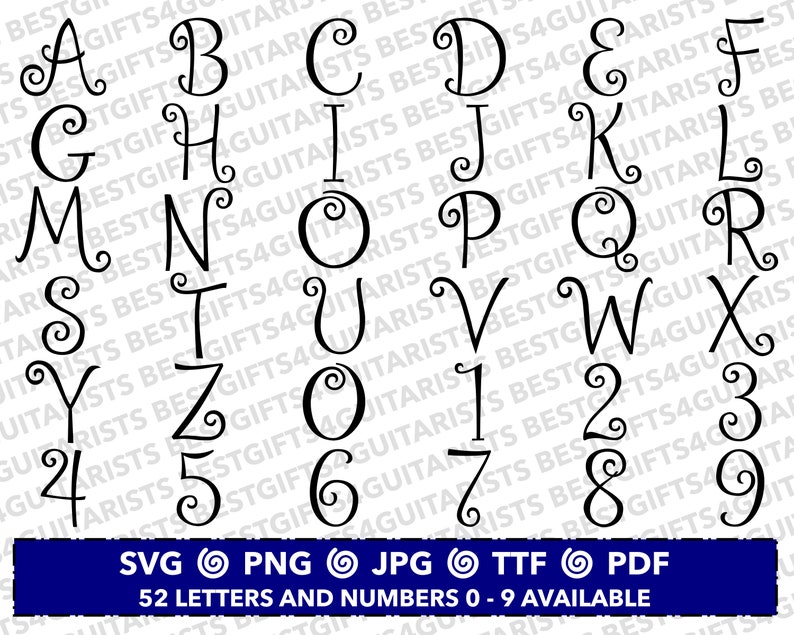 Curly Curlz Font SVG, Curly Font TTF, Curly Curlz Letters Svg, Png, Jpg ...